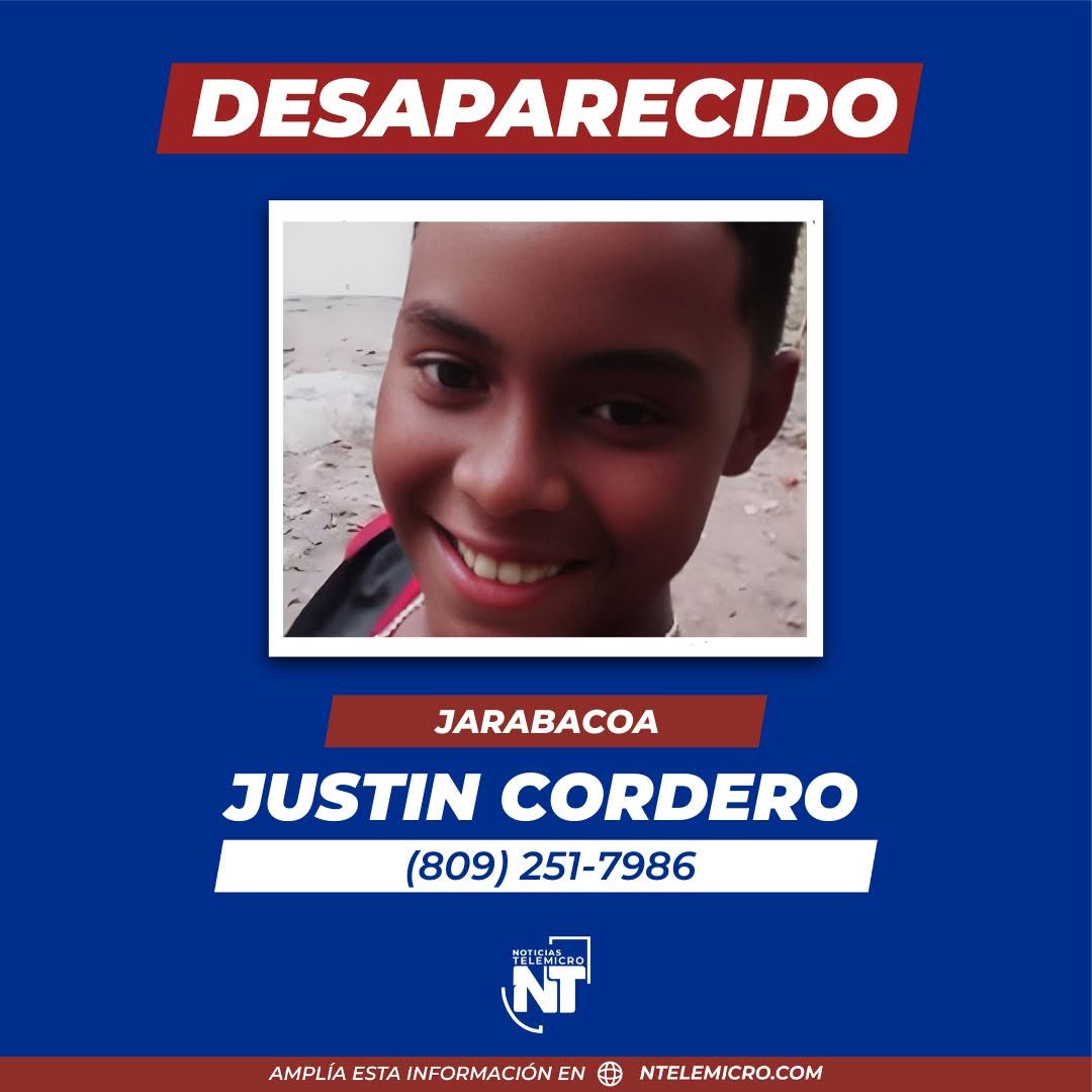 Reportan como desaparecido al menor Justin Cordero Adames - Diario de Todos